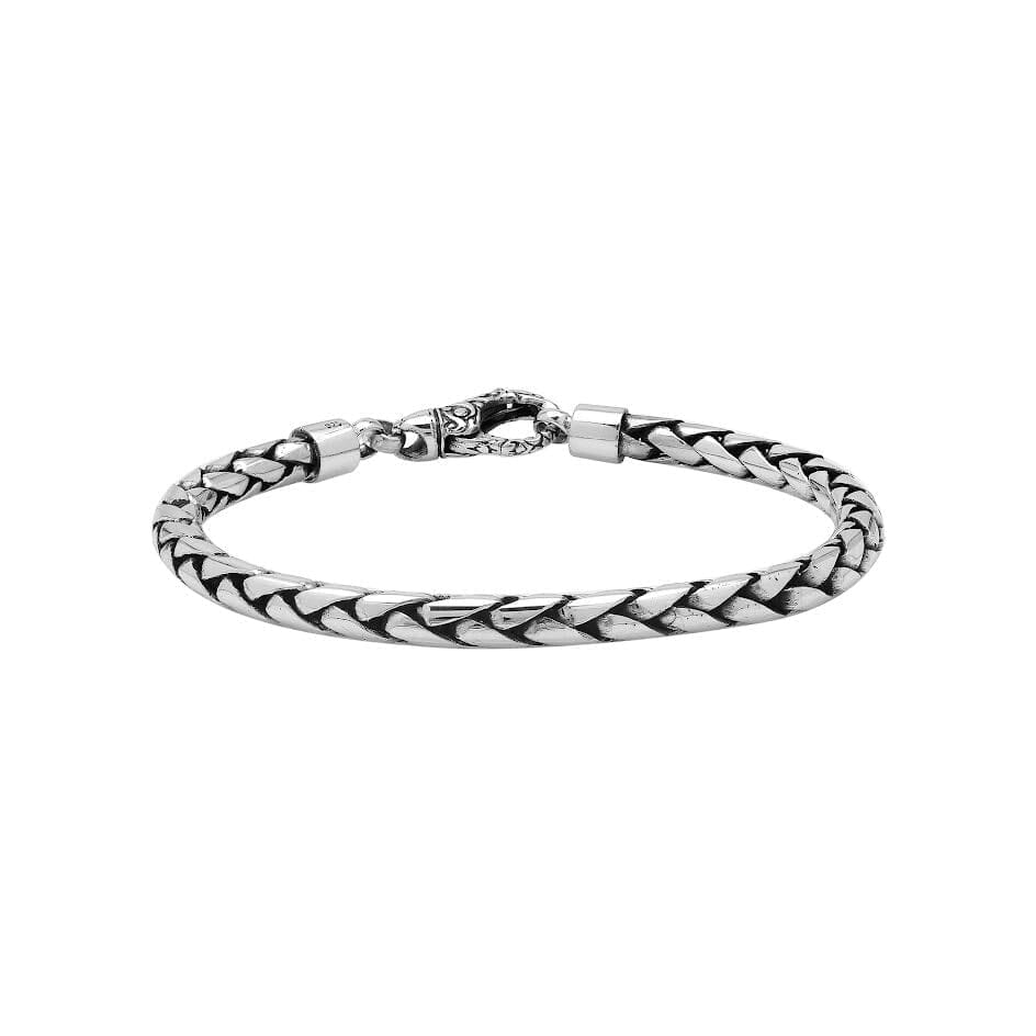 6MM Sterling Silver Bali Wheat Chain Bracelet Wholesale | Ornate Clasp ...
