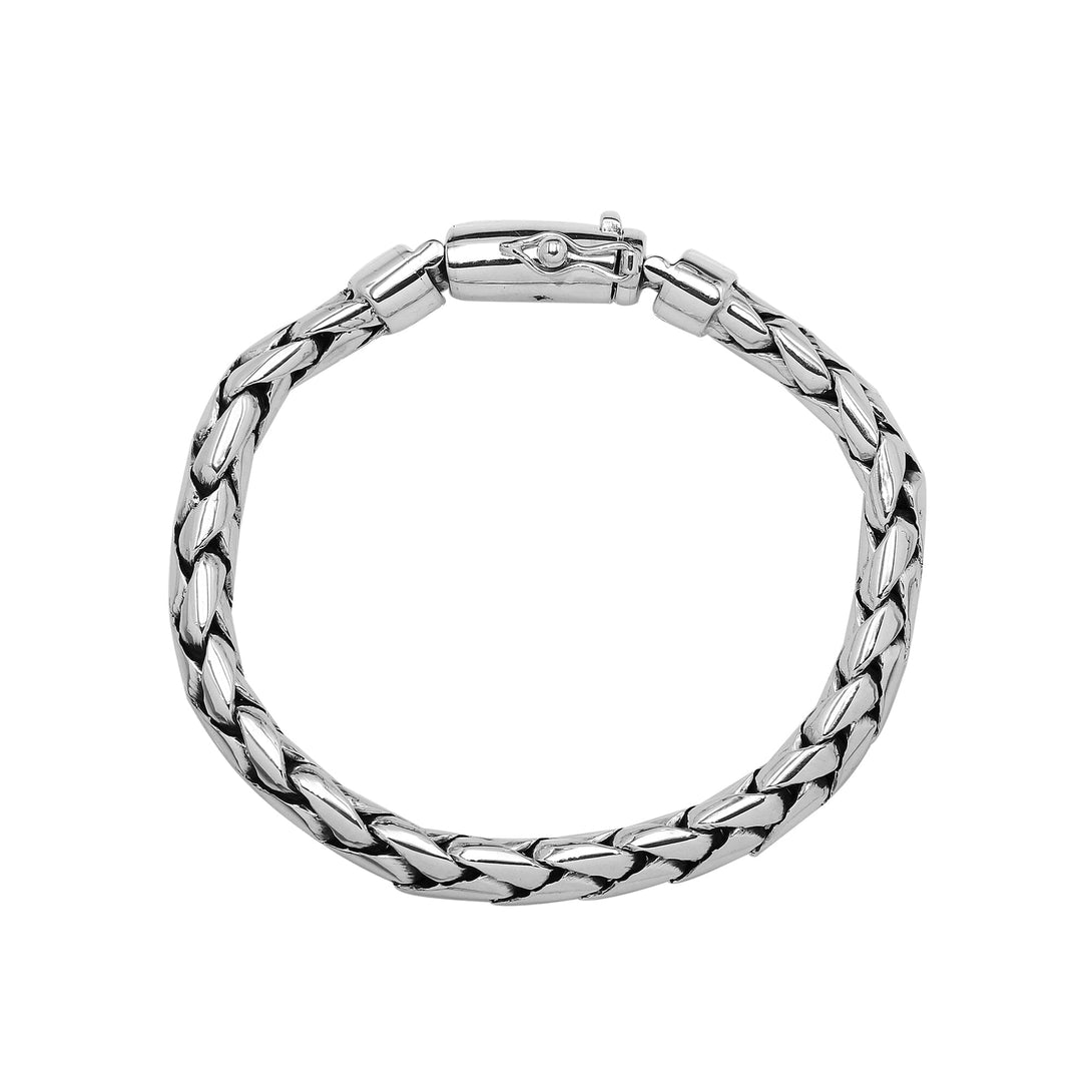 AB-1205-S-7" Sterling Silver Bracelet With Plain Silver – Bali Designs Inc
