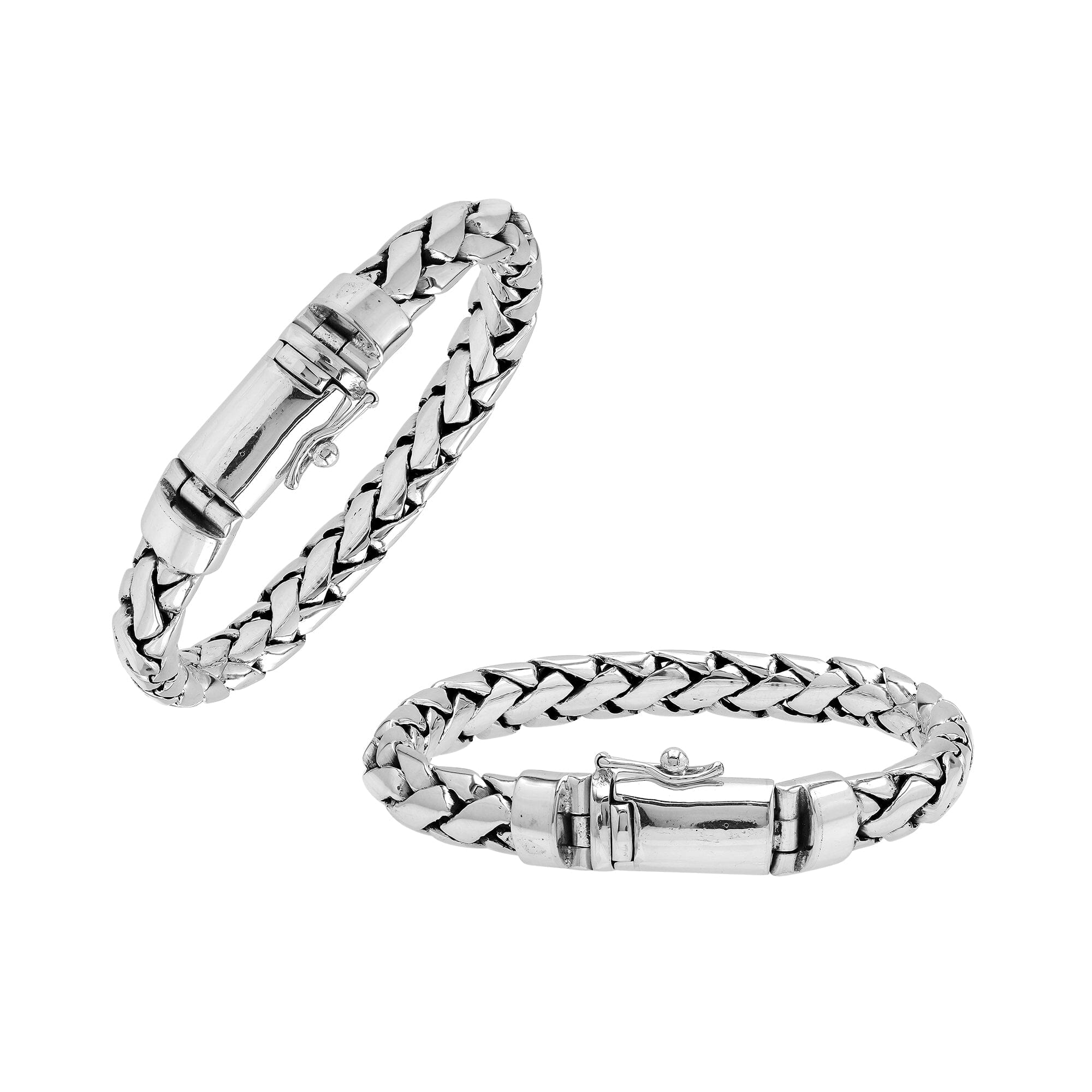 AB-1205-S-7" Sterling Silver Bracelet With Plain Silver – Bali Designs Inc