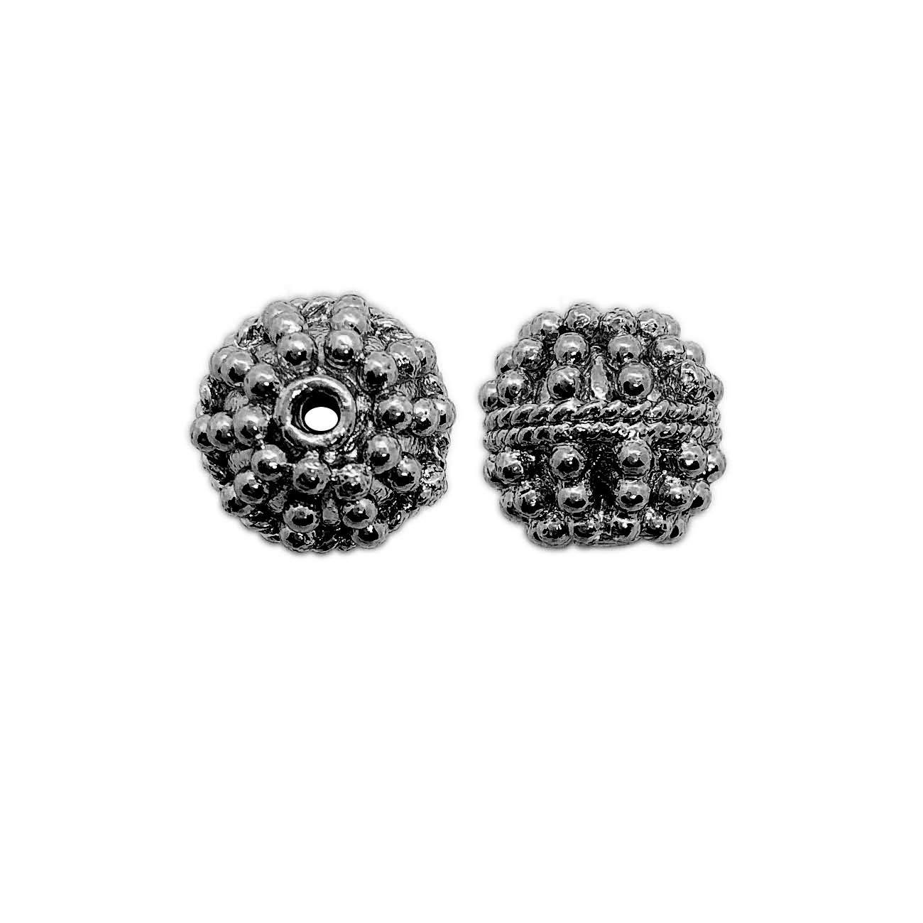 Black Rhodium Granulated Round Beads Wholesale | Handcrafted Copper ...